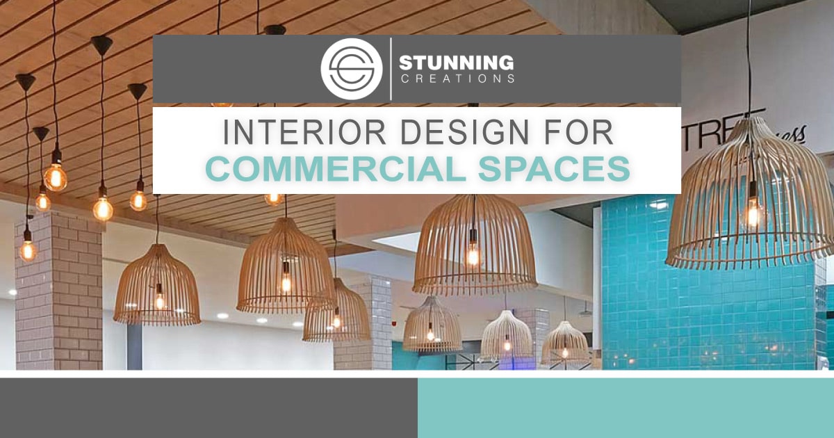 Interior design for commercial spaces including retail
